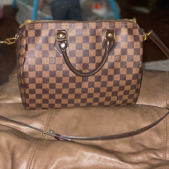 Louis Vuitton | Bags | Louis Vuitton Speedy Bandoulier 3 Damier Ebene ...